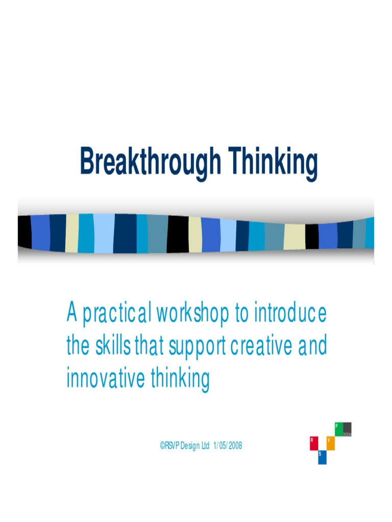 Breakthrough Thinking Sample | PDF | Science | Technology (General)