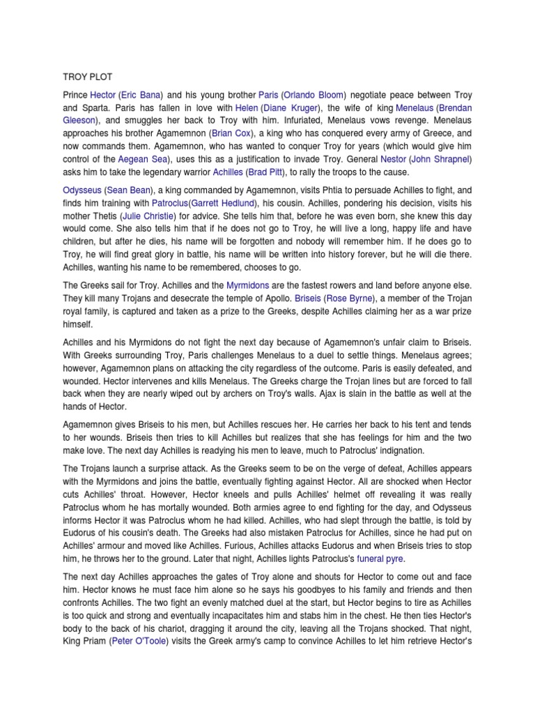 Troy Plot | PDF | Achilles | Hector
