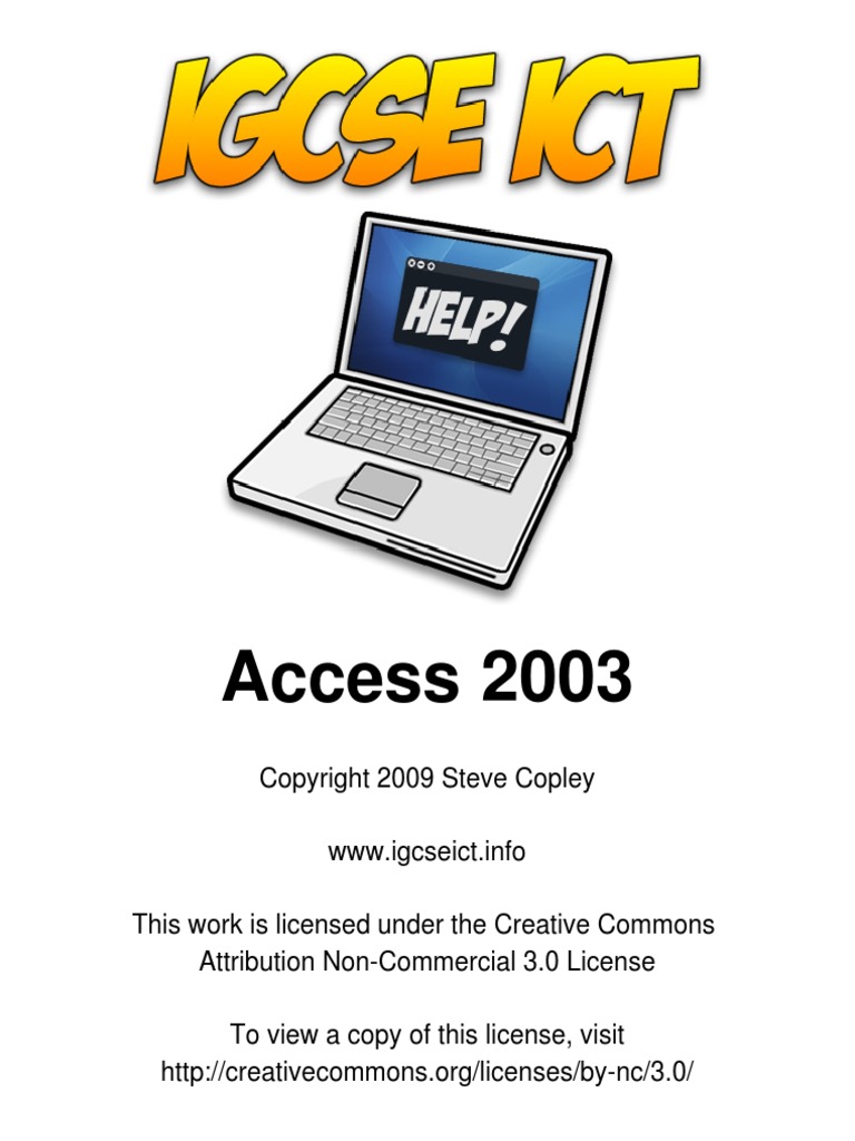 Access 2003 For IGCSE ICT | PDF | Comma Separated Values | Screenshot