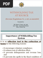 List of Income Payments Subject To EWT | PDF | Withholding Tax | Payments