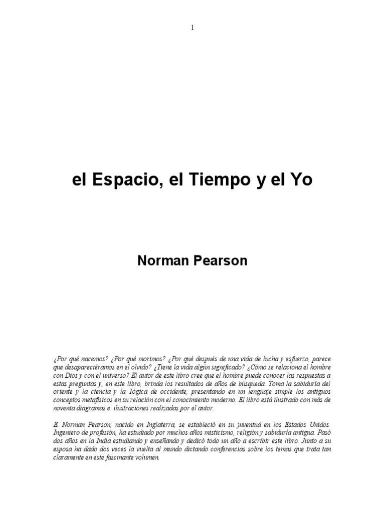 El Espacio El Tiempo y El Yo | PDF | Vida | Tierra