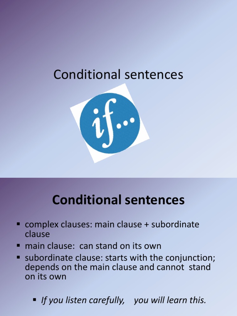 Conditional Sentences | PDF | Sentence (Linguistics) | Language Mechanics