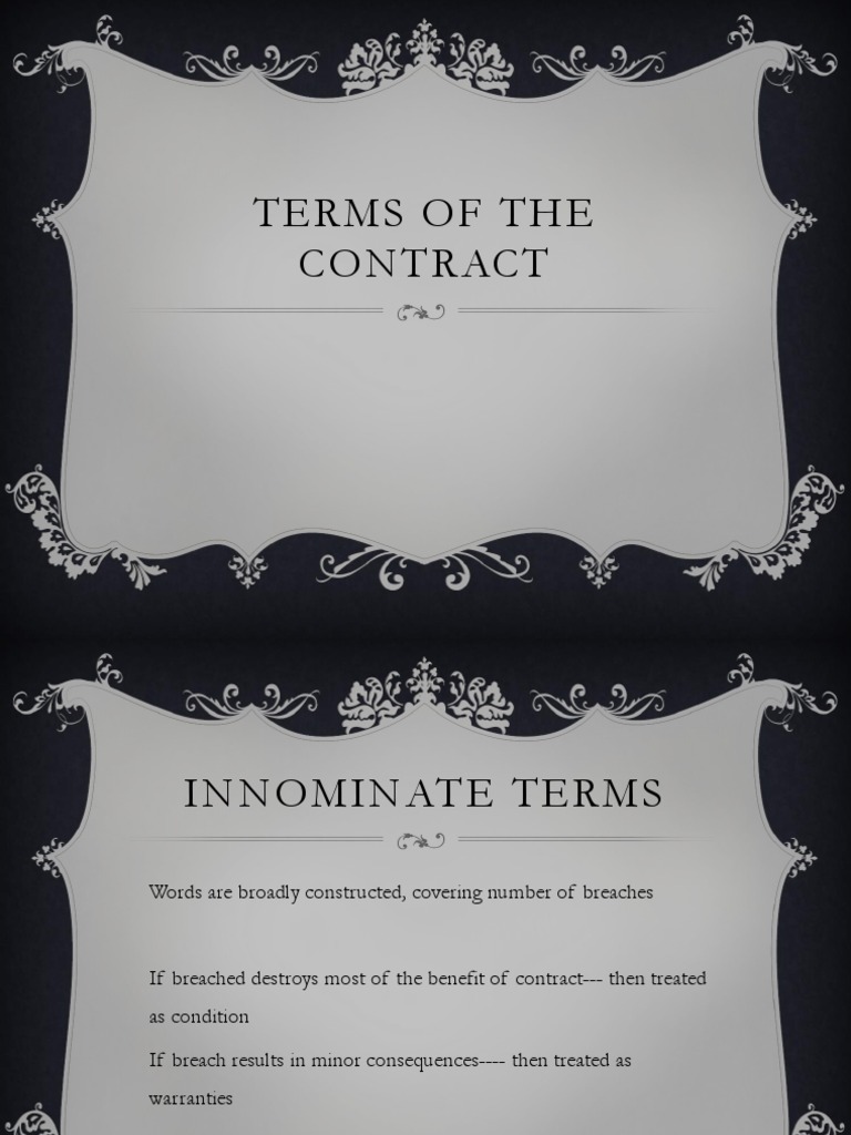 Contract Terms & Exemptions Guide | PDF