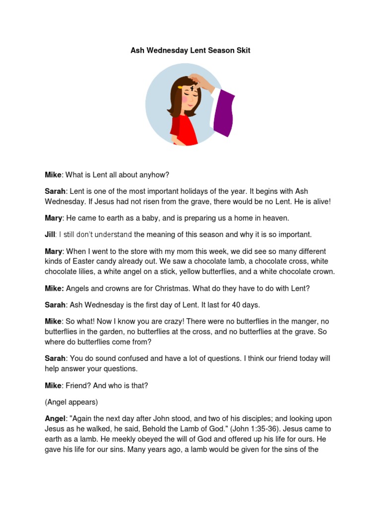Ash Wednesday & Lent Skit | PDF | Lent | Jesus