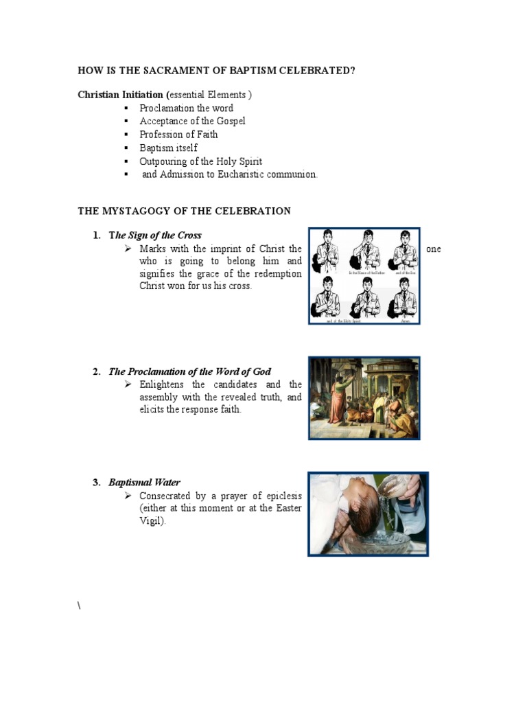 How Is The Sacrament of Baptism Celebrated? Christian Initiation ...