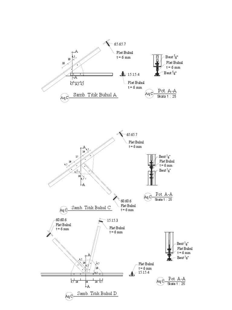 Gambar Titik Buhul Baja | PDF