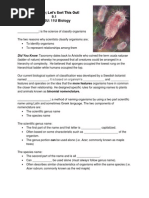 Classification and Taxonomy Guided Notes | PDF | Taxonomy (Biology) | Genus