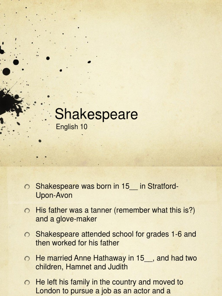 Shakespeare Intro 10 | PDF