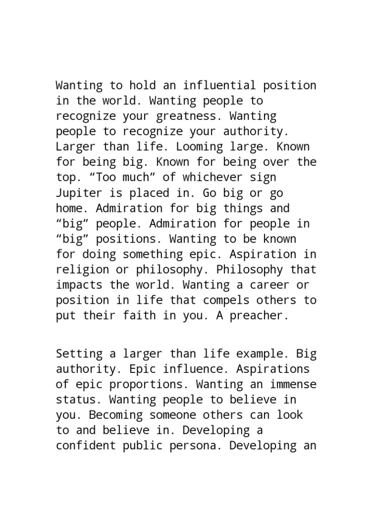 Jupiter Midheaven Aspects | PDF | Psychological Attitude ...