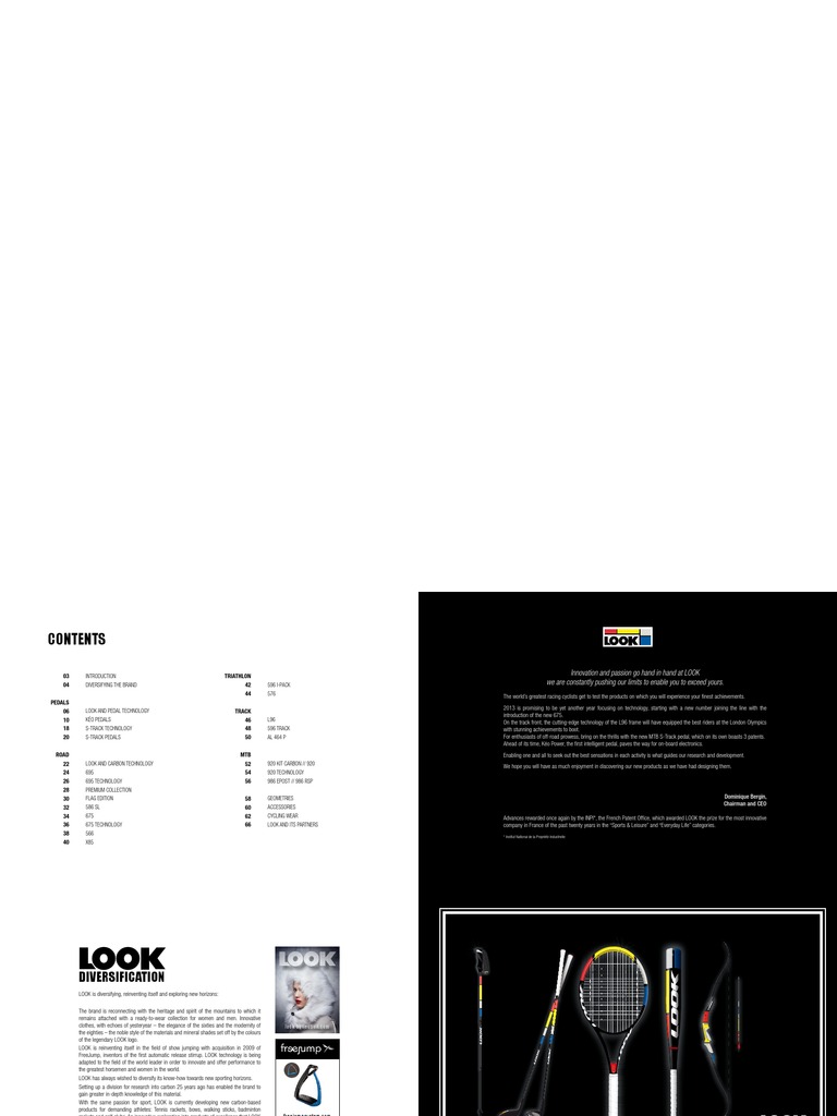 2013 LOOK Cycle Catalog US | PDF | Human Powered Vehicles | Road Vehicles