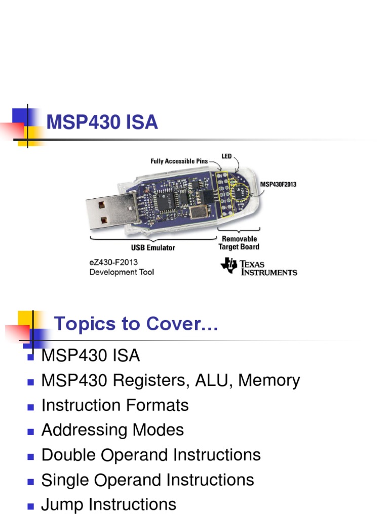 Chapter 08 - Msp430 Isa | PDF | Instruction Set | Office Equipment