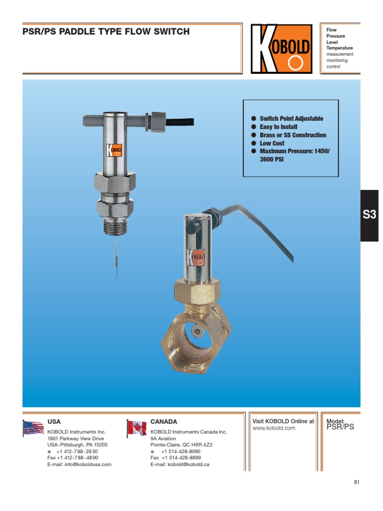 PSR PS Datasheet | PDF | Switch | Mechanical Engineering