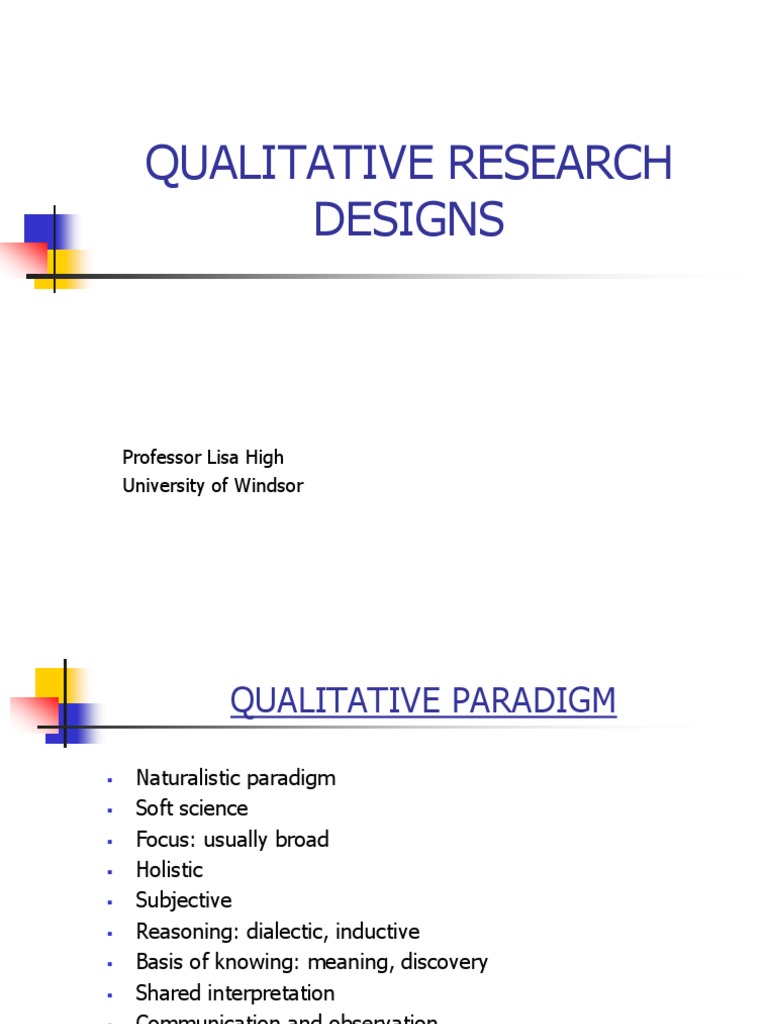 Qualitative Research Designs | PDF