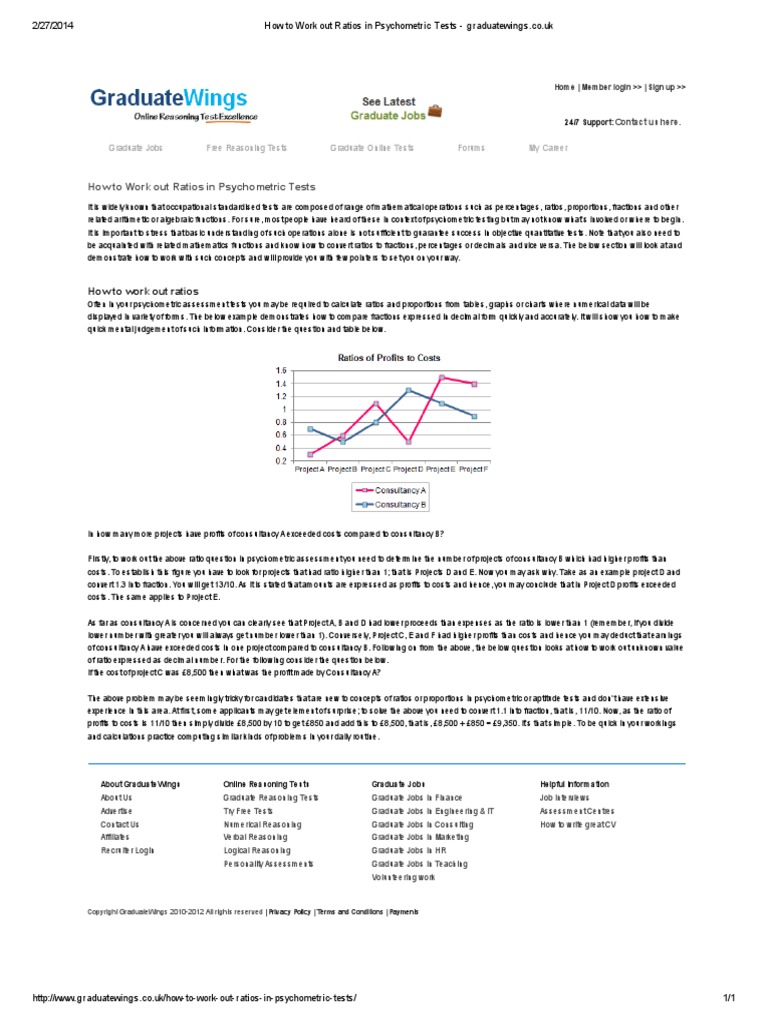 How To Work Out Ratios in Psychometric Tests - Graduatewings - Co | PDF ...