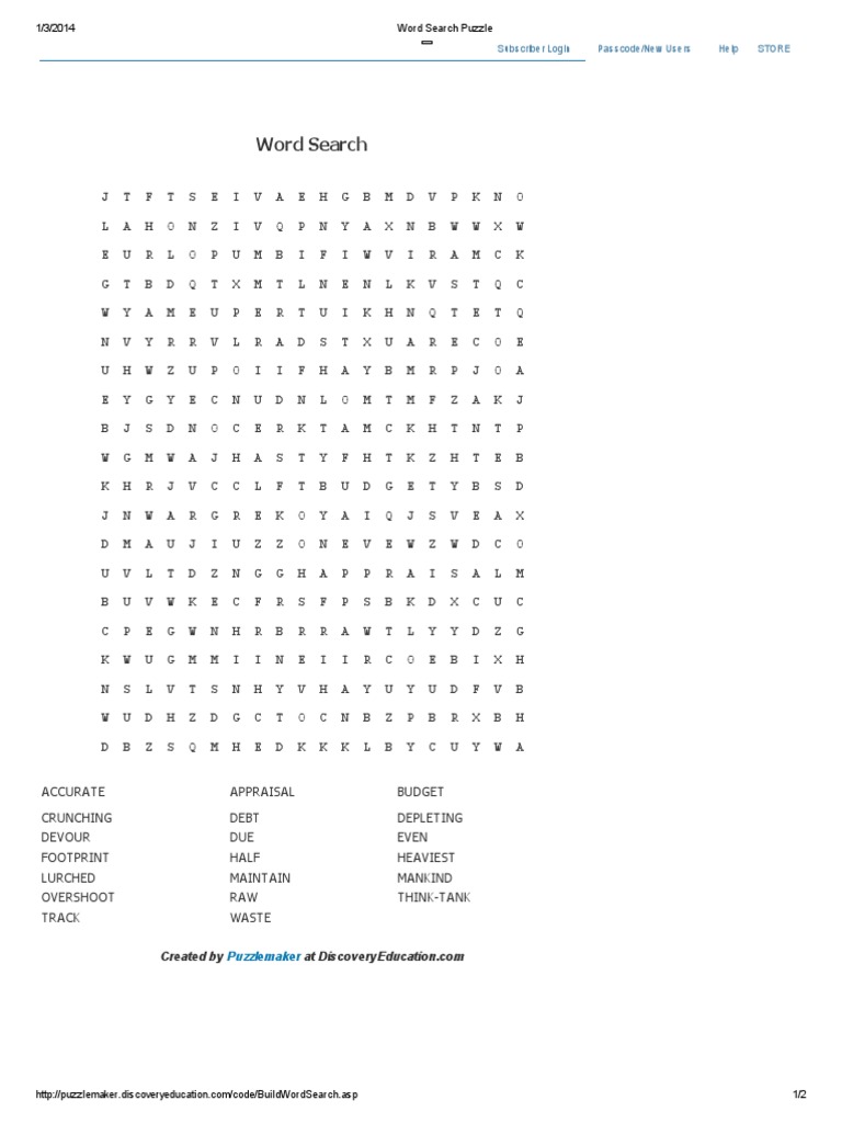 Word Search Puzzle | PDF