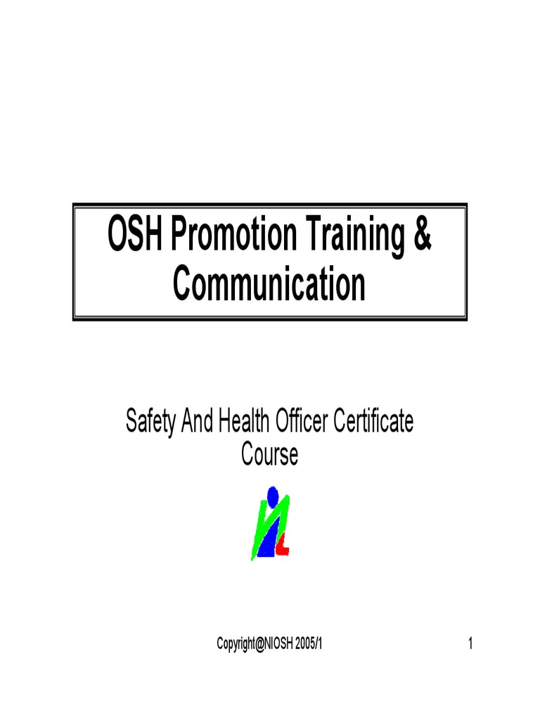 05-OSH Promotion Training & Communication | PDF | Communication ...
