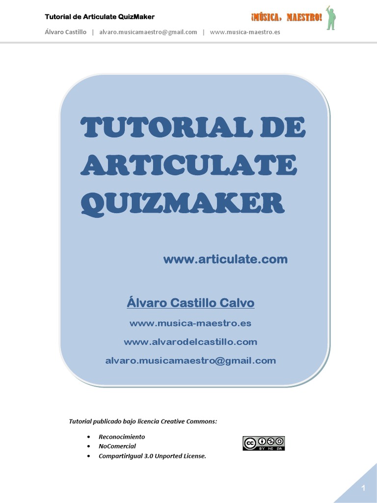 Tutorial de Articulate Quizmaker | PDF | Cuestionario | Archivo de computadora