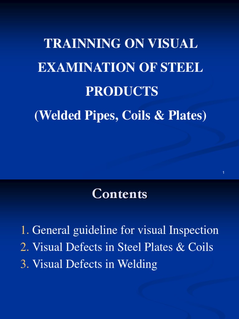 Visual Inspection of Steel Products | PDF | Pipe (Fluid Conveyance ...