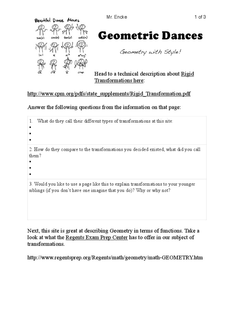 Exploring Geometry and Transformations | PDF | Geometry | Teaching ...