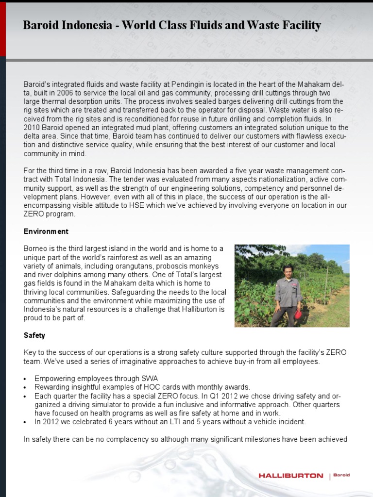 Baroid Indonesia | PDF | Drilling Rig | Business