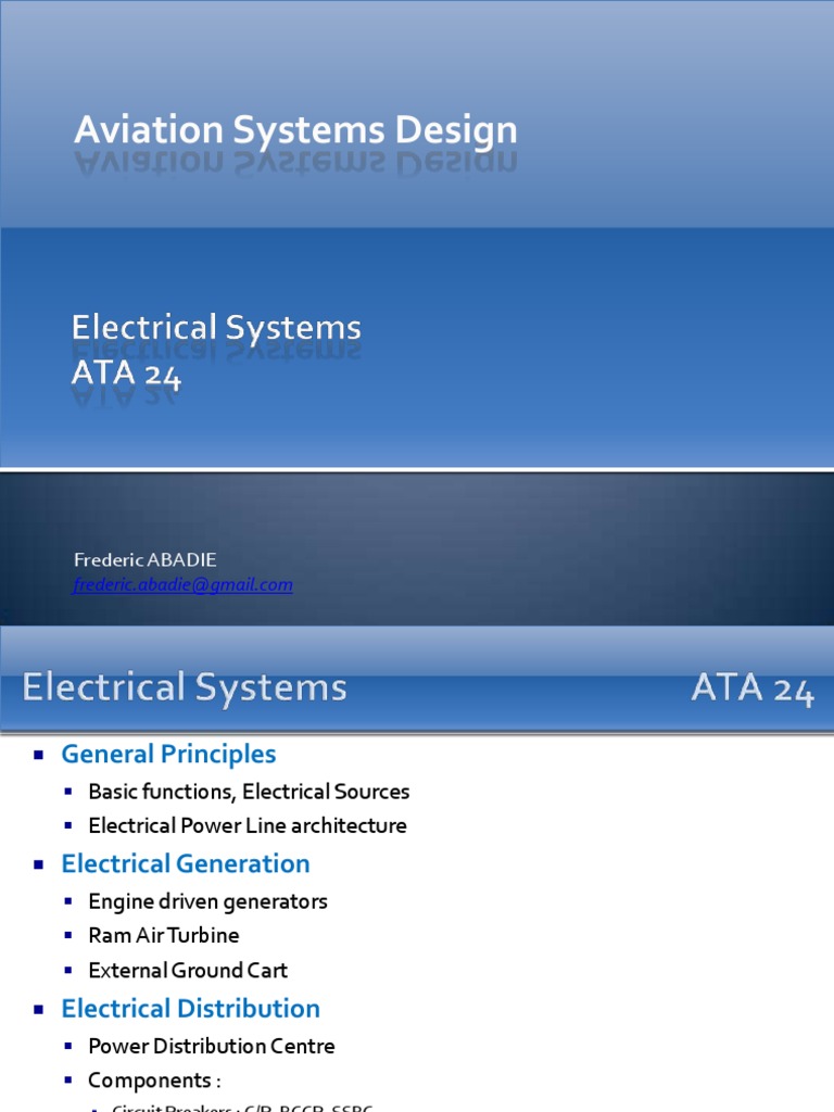 03 ATA24 Electrics 2012 | PDF | Alternating Current | Electric Generator