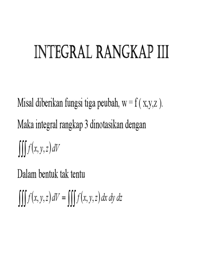 Integral Rangkap III | PDF