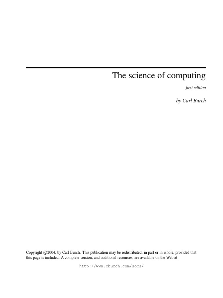 The Science of Computing - ToC | PDF | Applied Mathematics | Computer Science