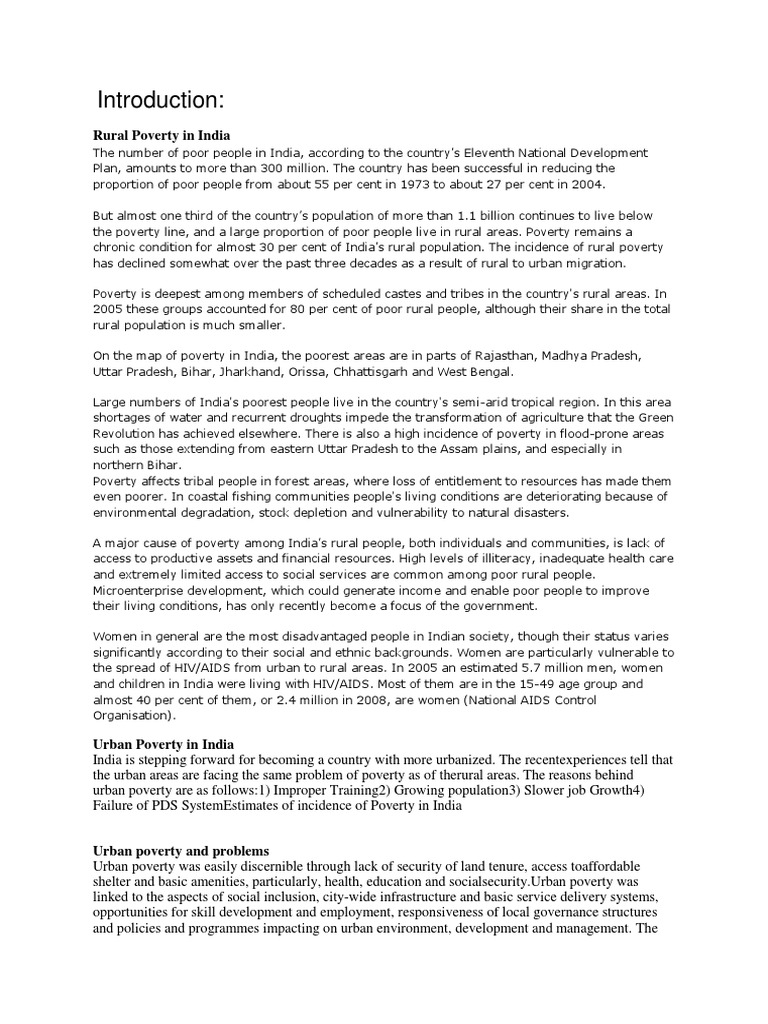 Introduction | PDF | Poverty Threshold | Poverty