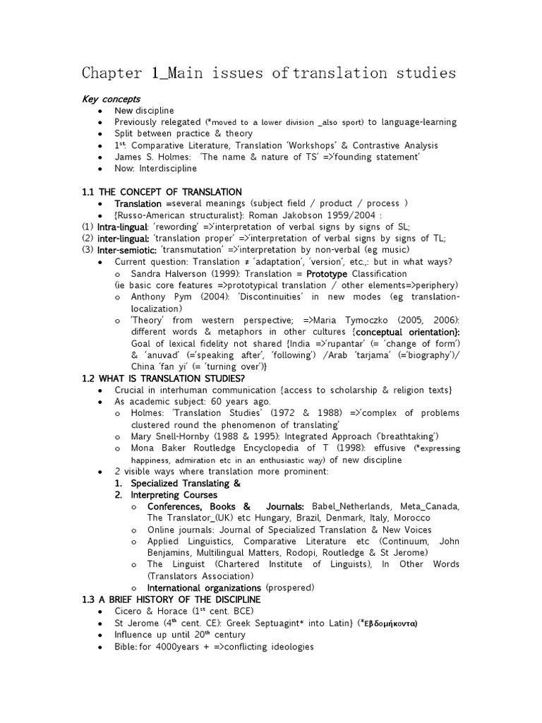 Introducing Translation Studies - Jeremy Munday - Chapter 1 | PDF ...