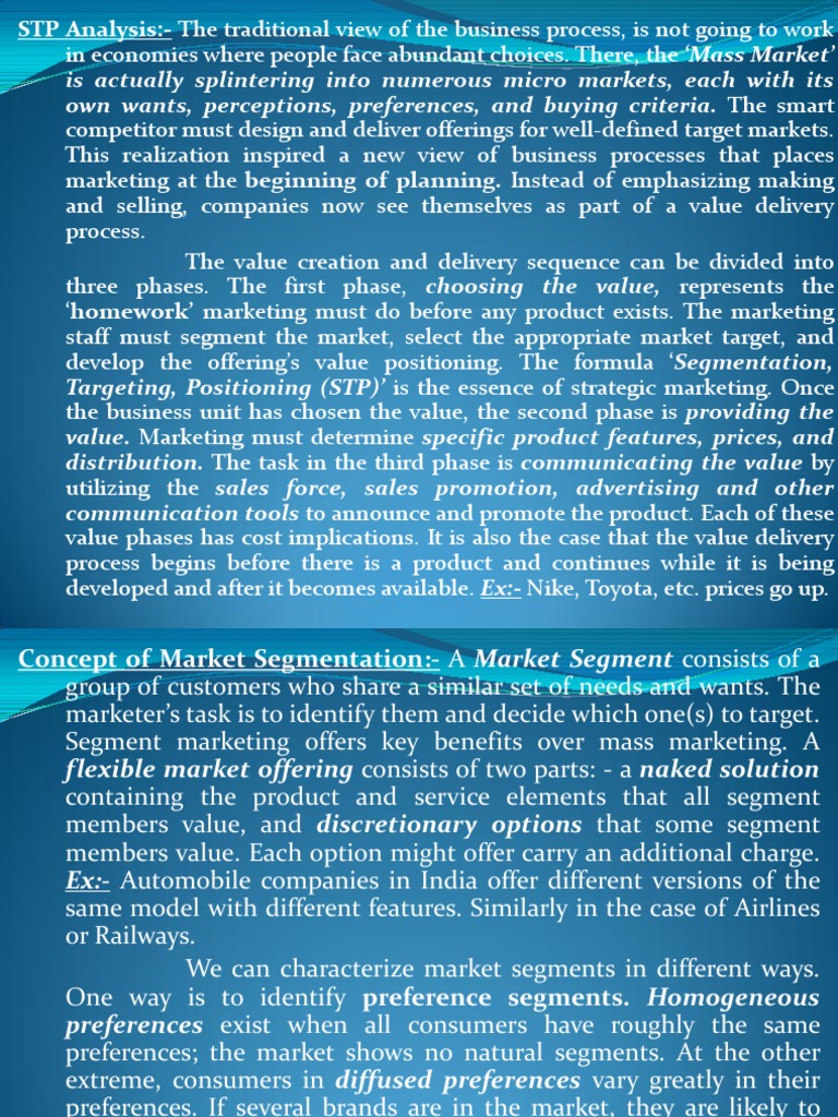 STP Analysissegmentation Targeting Positioning - PPTM | PDF | Market ...