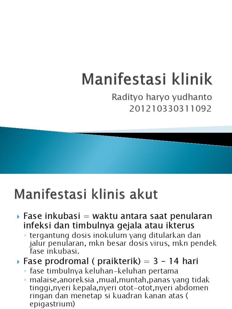 Manifestasi Klinik | PDF