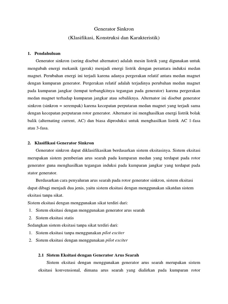 Panel Wiring untuk Generator Sinkron | PDF