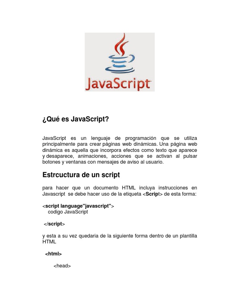 Javascript Desde Cero | Descargar gratis PDF | Script Java | Comillas
