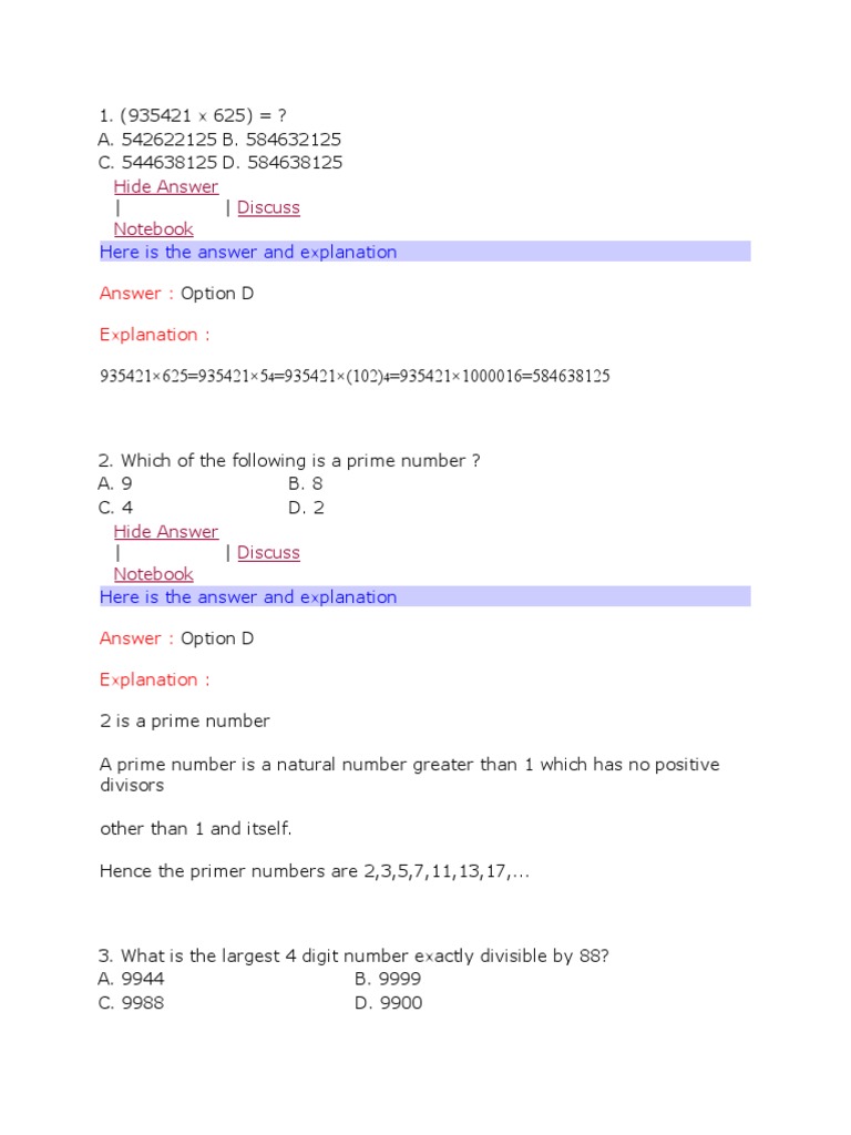 Number Series | PDF | Integer | Numbers