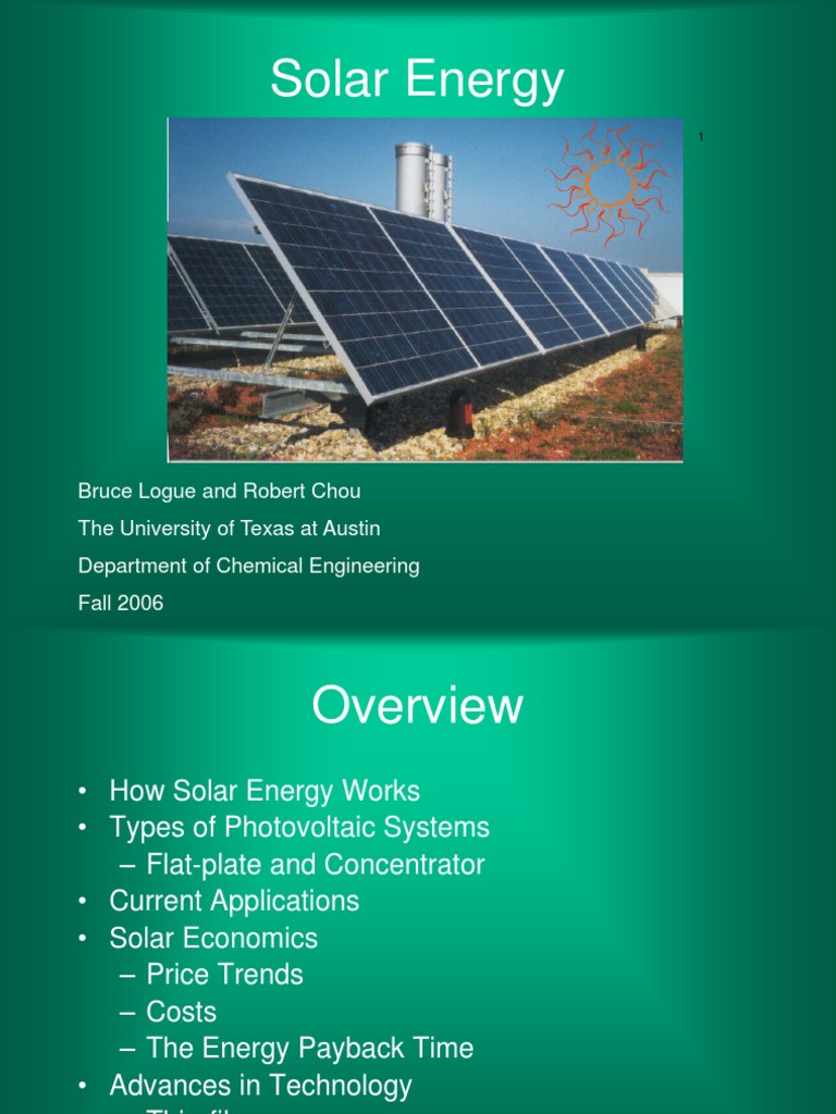 Solar Energy | PDF | Thin Film Solar Cell | Photovoltaics