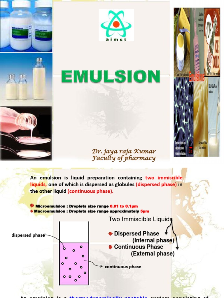 634798775670659161 | PDF | Emulsion | Colloid