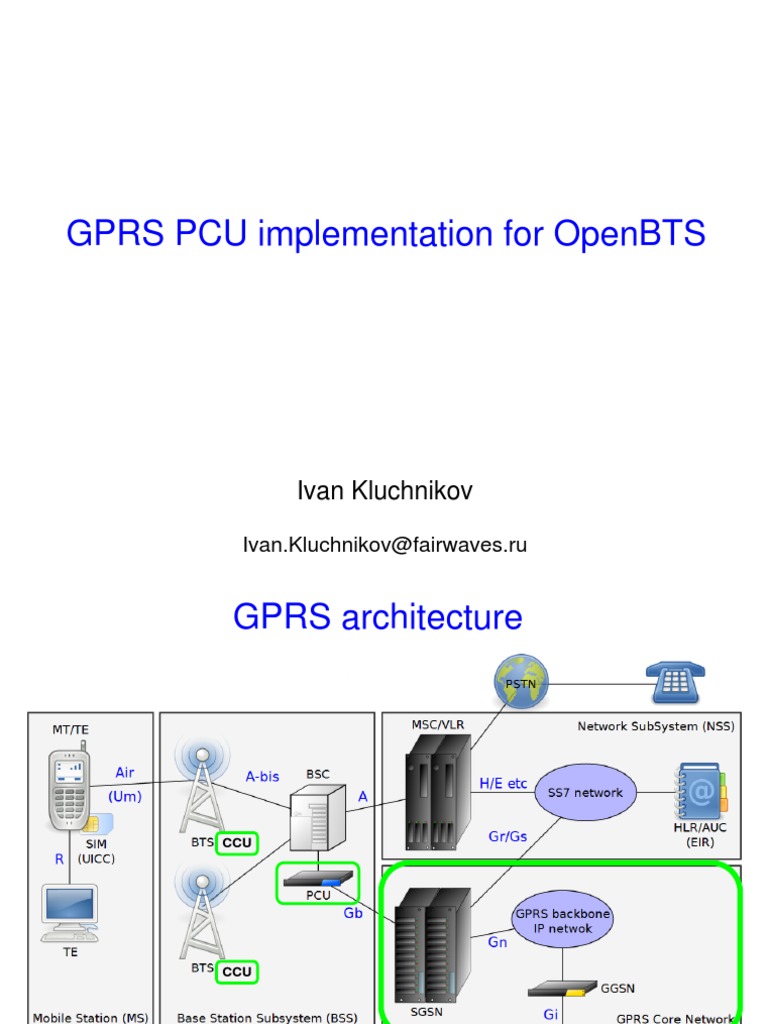 Implementation of a Packet Control Unit for OpenBTS to Enable GPRS Core ...