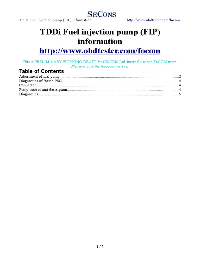 Ford Injectors Coding With Focom Fip en | PDF | Fuel Injection ...