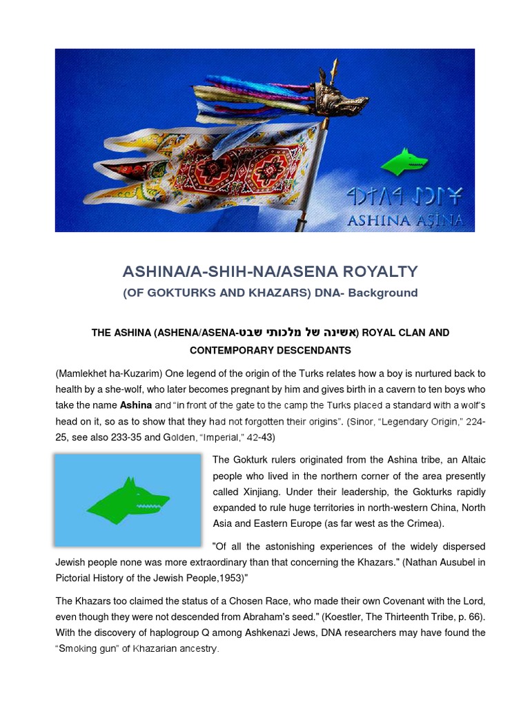 Ashina - (A-Shih-Na) - Asena Royalty (Of Gokturks and Khazars) DNA ...