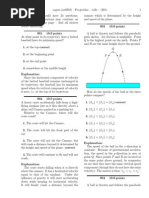 Projectile Motion Practice Questions | PDF | Projectiles | Acceleration
