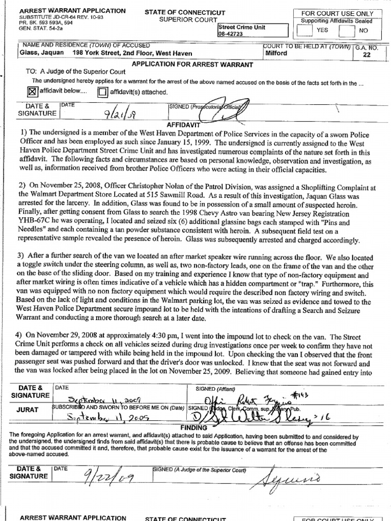 West Haven Impound Lot Affidavit | PDF | Law