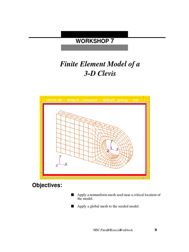 Lesson07 FEM 3D Clevis | PDF | Finite Element Method | Teaching Mathematics