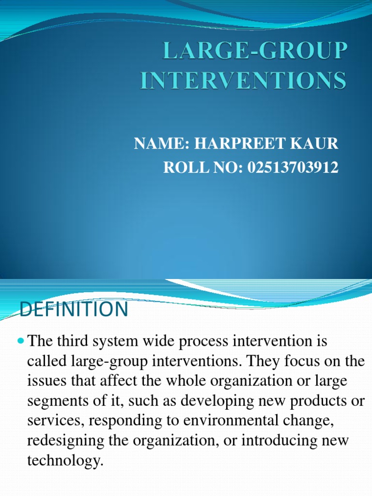 Large-Group Interventions | PDF | Business | Cognition