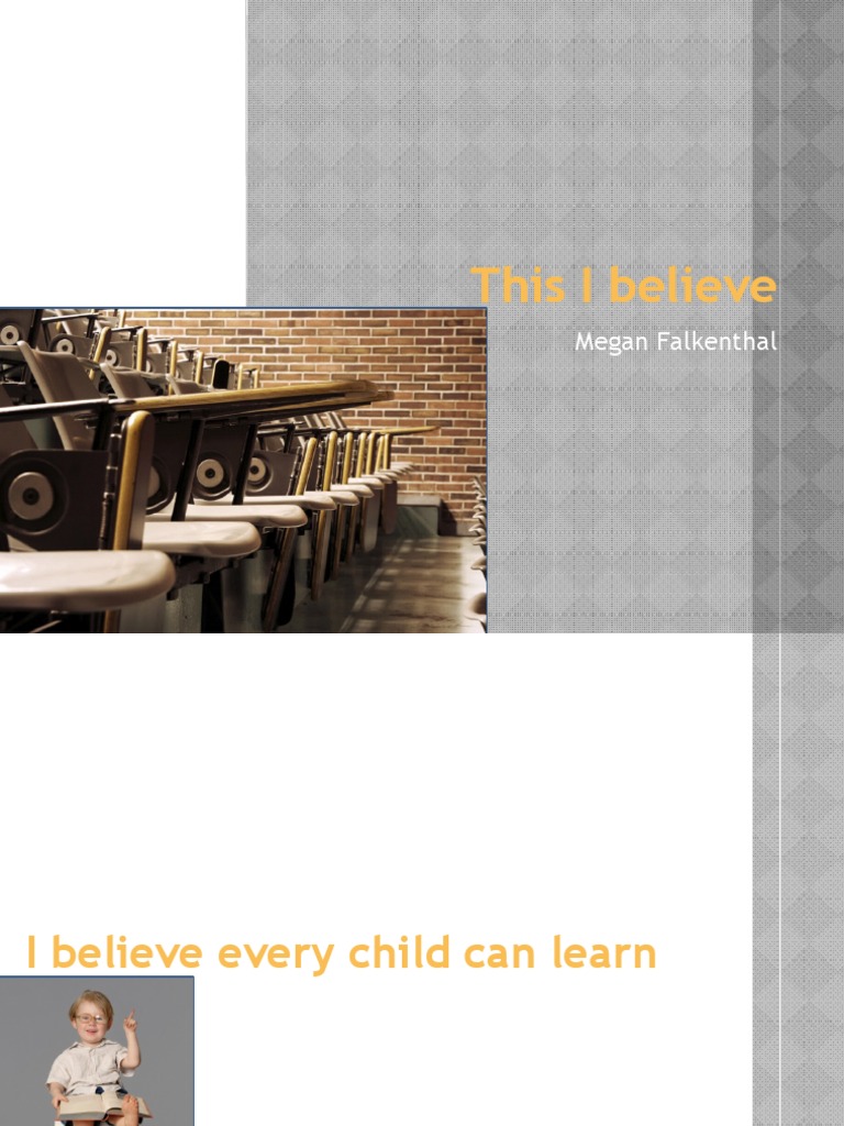 This I Believe-Class | PDF