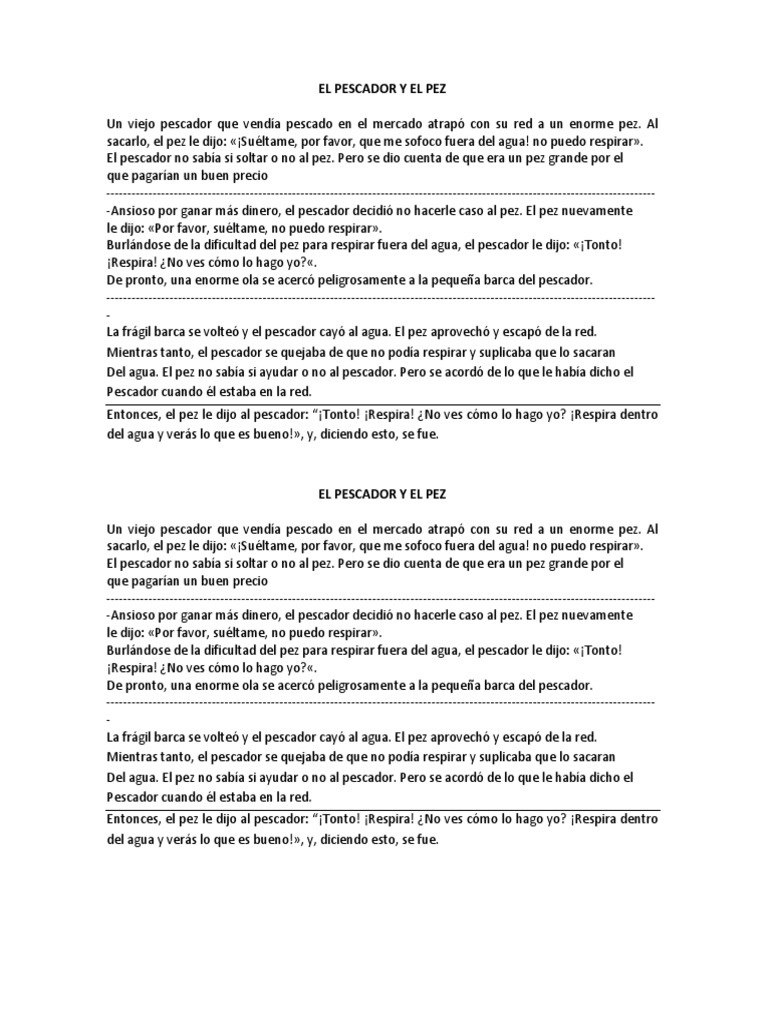 El Pescador y El Pez | PDF