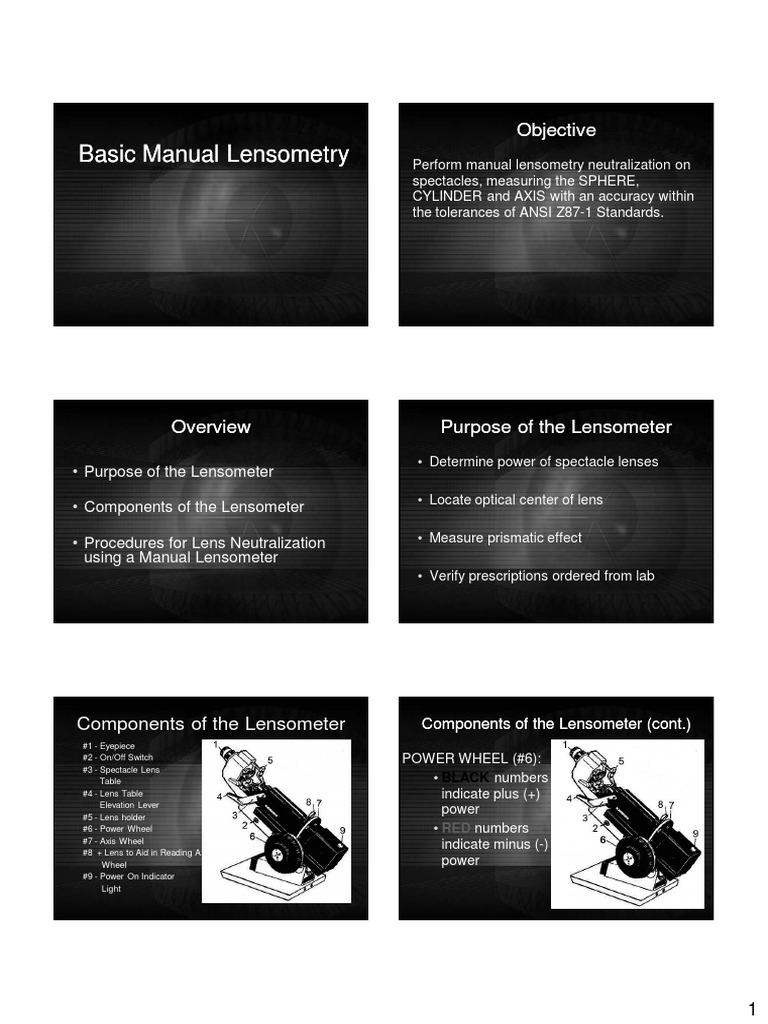 Basic Manual Lensometry (39 | PDF | Lens (Optics) | Glasses