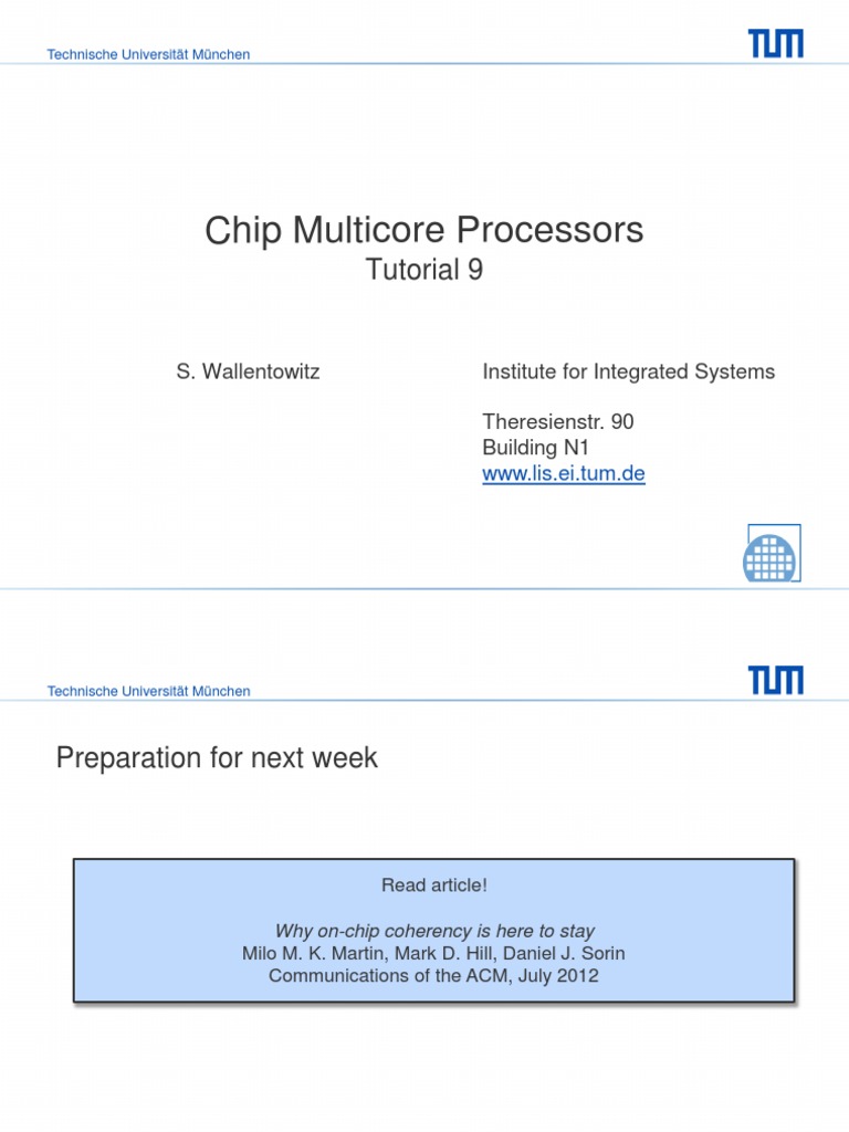 Chip Multicore Processors: Tutorial 9 | PDF | Computer Data Storage ...