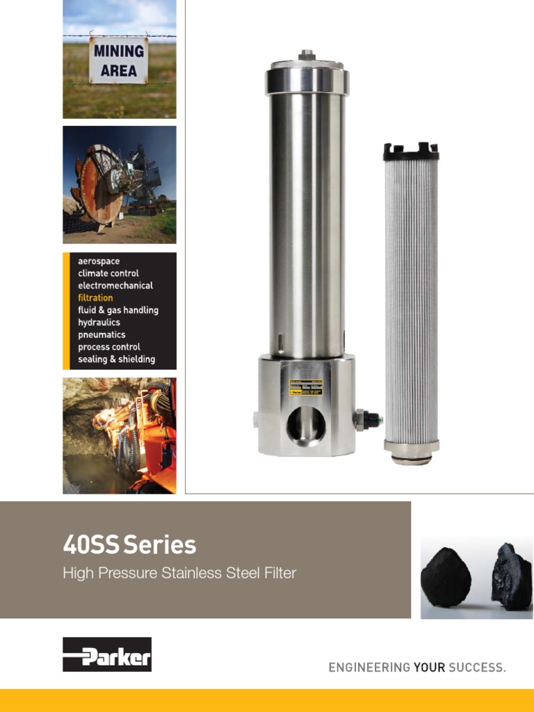40SS Series: High Pressure Stainless Steel Filter | PDF | Filtration ...