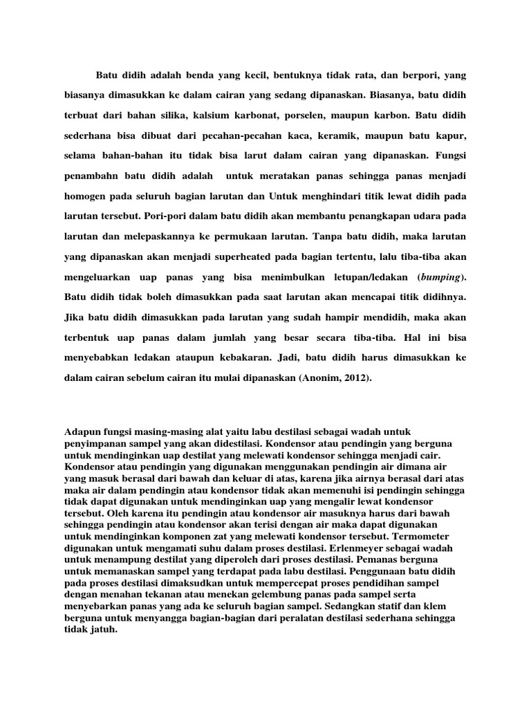 Batu Didih Adalah Benda Yang Kecil | PDF | Memasak, Makanan, & Anggur ...