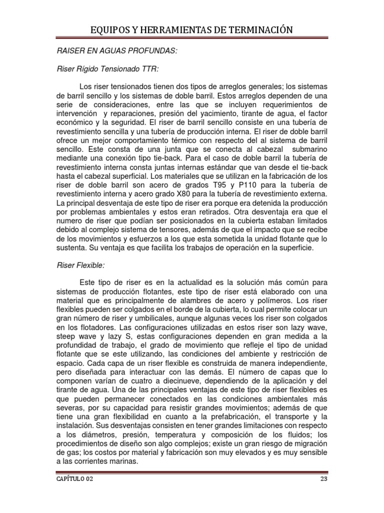 Tipos de Riser en Aguas Profundas | PDF | Tubería (transporte de ...
